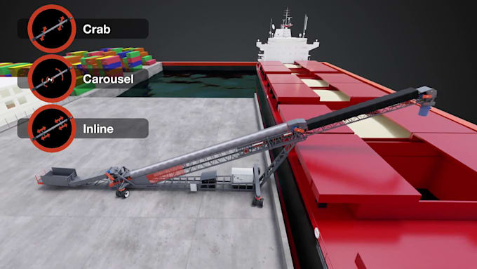 Do 3d industrial video ship loading equipment 3d technical process ...