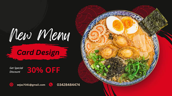 Do eye catchy table tent food or trifold menu card design by Ejaz8484 ...