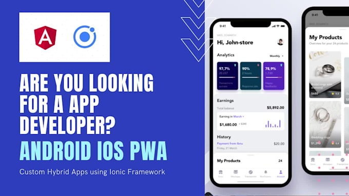 Develop hybrid android ios pwa apps using ionic framework by Vaishnav22 | Fiverr