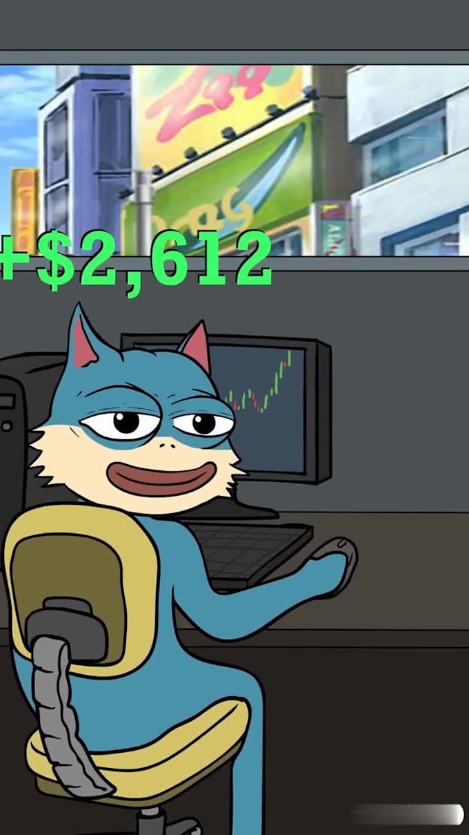 Do 2d meme coin animation, meme coin gif, 2d meme coin character, 2d ...