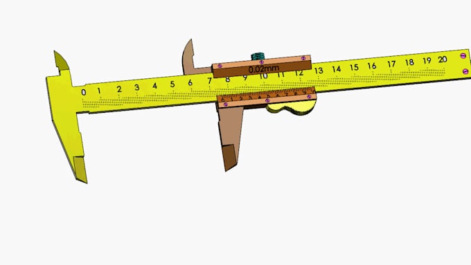 Make vernier calliper like 2d and 3d designs by Sidddkumar11 | Fiverr