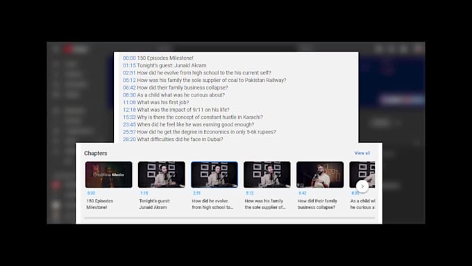 Create youtube timestamps and video chapter names by Qasimakhtar2021 ... Create youtube timestamps and video chapter names by Qasimakhtar2021 ...