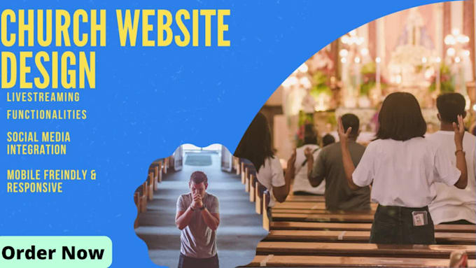Design church website ministry website charity website livestream by ...