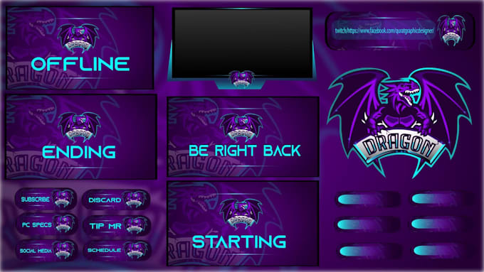 Design mixer and twitch overlays and logo for stream pack by Newera ...