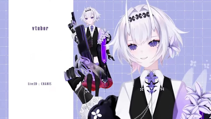 Draw live 2d model, anime character, 2d rigging, vtuber model and png ...