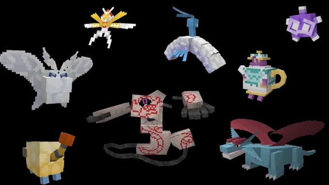 Model your desired mob for minecraft as a bedrock entity by Marcustars ...