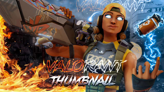 Give you 2 professional valorant thumbnails by Piyushsingh992 | Fiverr