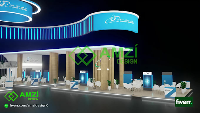 Design magnificent exhibition stand kiosk with mezzanine and technical ...