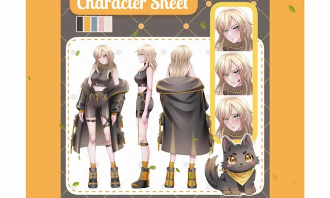 Do character reference sheet anime reference sheet vtuber ref sheet ...