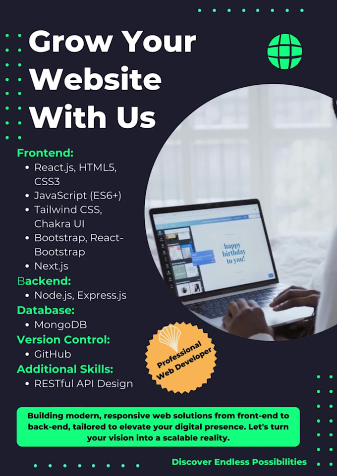 Create your website which you want, full stack developer by ...