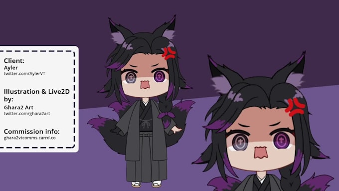 Design and rig a chibi live2d vtuber model for you by Ghara2 | Fiverr