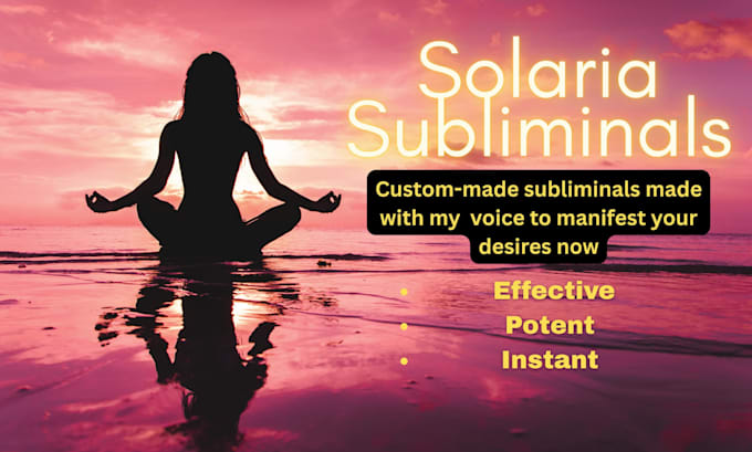 Create a powerful custom subliminal to manifest your desires by Haley3972 | Fiverr