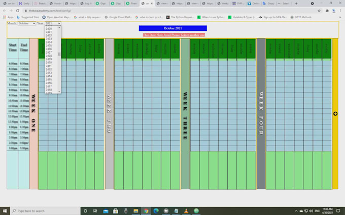 Create php calendar with dashboard task board by Webdeveloper269 | Fiverr
