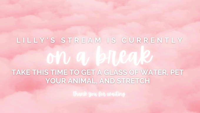 Create a paused on a break screen for streaming by Oldfieldhaley | Fiverr