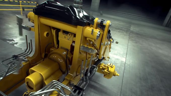 Create 3d construction equipment 3d animation, mechanical equipment 3d ...