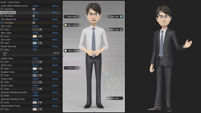 Create 3d character animation male spokesperson video in hd by ...