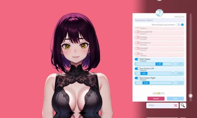 Draw custom live2d model png tuber rig png tuber in amine art ready to rig by Allisonade20 | Fiverr