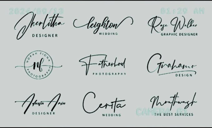 Design signature, handwritten, script, cursive logo by Sienna_lark30 ...