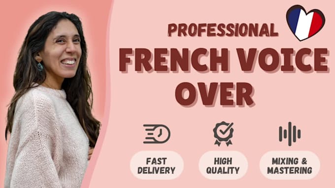 Record a professional french female voice over for ads, videos and more ...