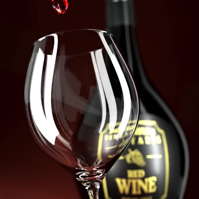 3d wine animation 3d wine model 3d bottle model 3d beverage animation ...