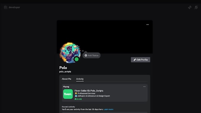 Create a custom discord profile activity banner by Polo_scripts | Fiverr