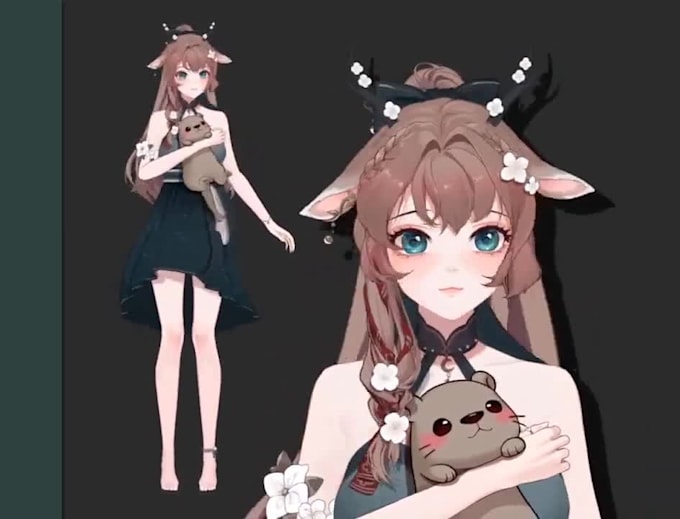 Draw and rig vtuber model, live2d rigging, 2d vtuber avatar, 2d model ...