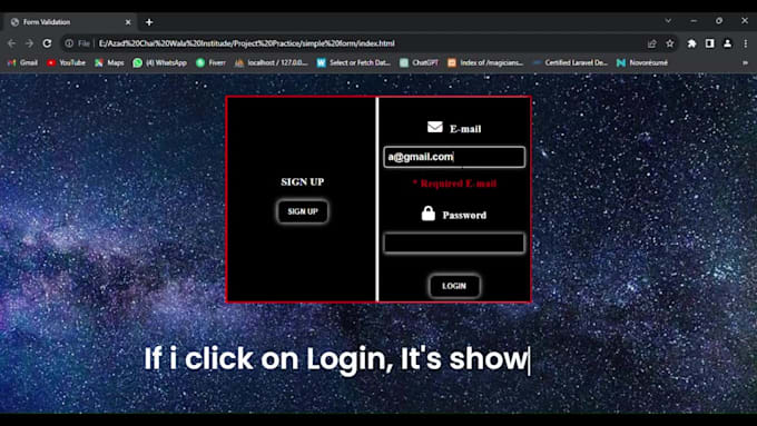 Form Validation With Html Css Bootstrap And Javascript By Aimalbazai