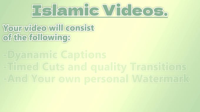 Create islamic motivational shorts with visuals and audio by Omar_irfan | Fiverr