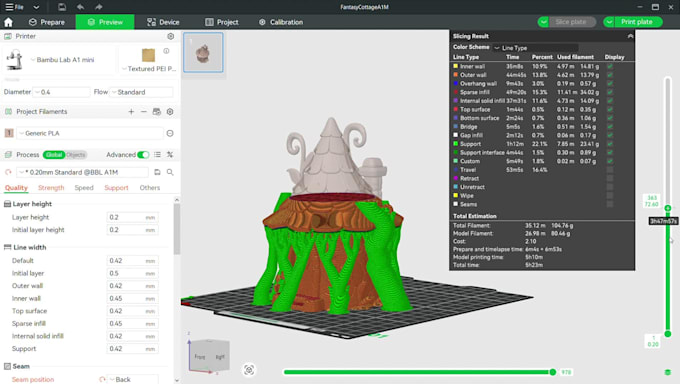 Repair, slice and paint your stl file on bambu studio by Mayor_adeloye ...