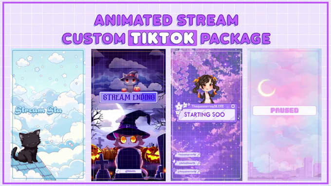 Create an animated custom tiktok overlay for you by Ihindesigner | Fiverr