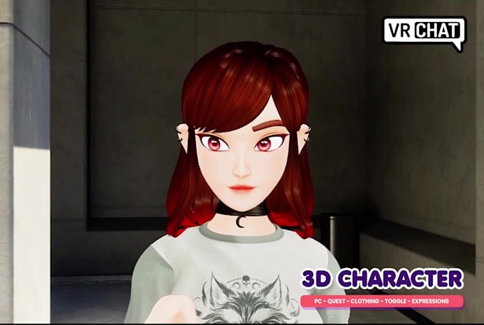 Create custom 3d model vr chat avatar, vr character or 3d vtuber by ...