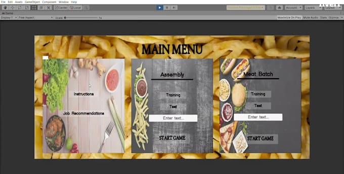 Design main menu for your game in unity 3d by Sanaullahraheem | Fiverr