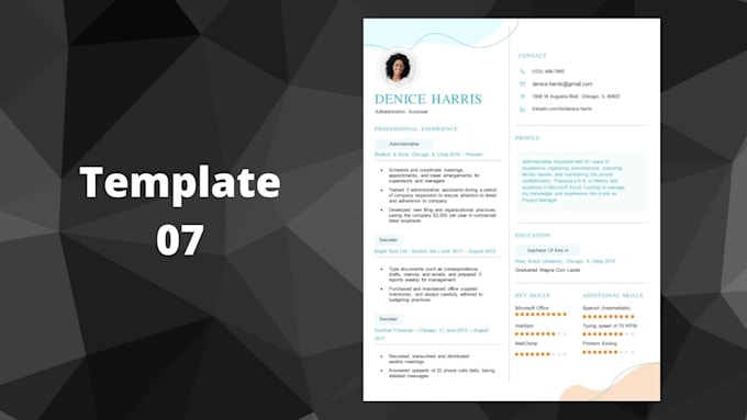 Write modern, attractive, ats, infographic and unique resume or cv by ...