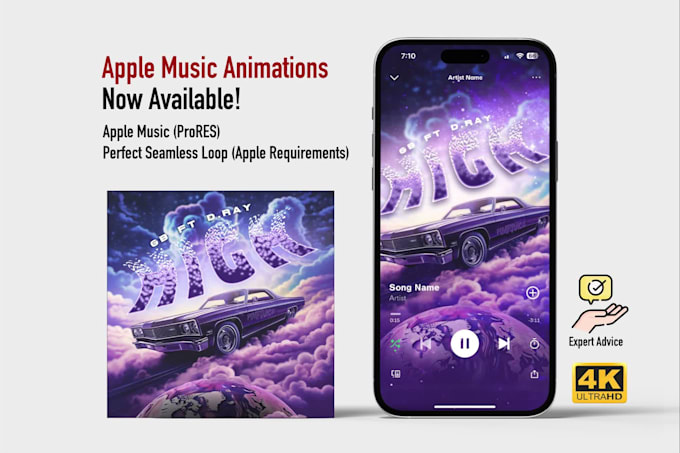 Animate your album cover art for apple music animation by Shubham_mj ...