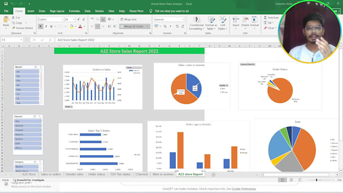 Do data analysis and build interactive dashboard using excel by ...