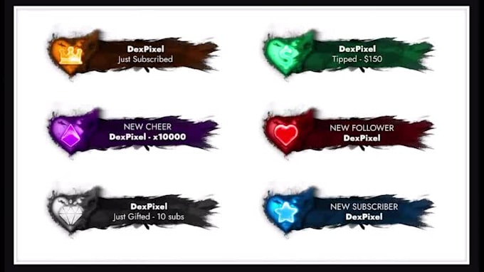 Create animated twitch stream alerts pack by Meterioo | Fiverr