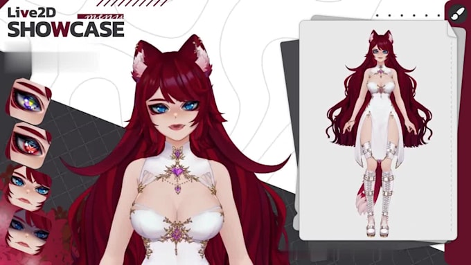 Custom live 2d vtuber model, live 2d rigging, facerig, live streaming avatar by Mustpy_adriy ...