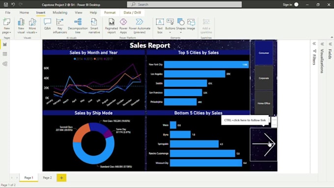 Create insightful and stunning power bi dashboards, reports by ...