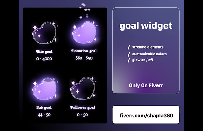 Design and code goal widget with any character by Shapla360 | Fiverr