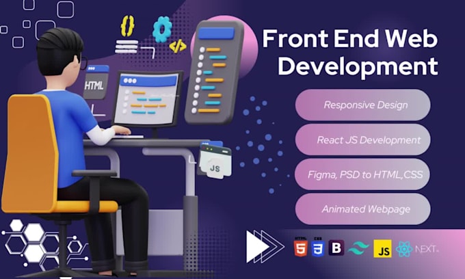 Be your front end web developer or frontend web development in react js by Web_dev_remon | Fiverr