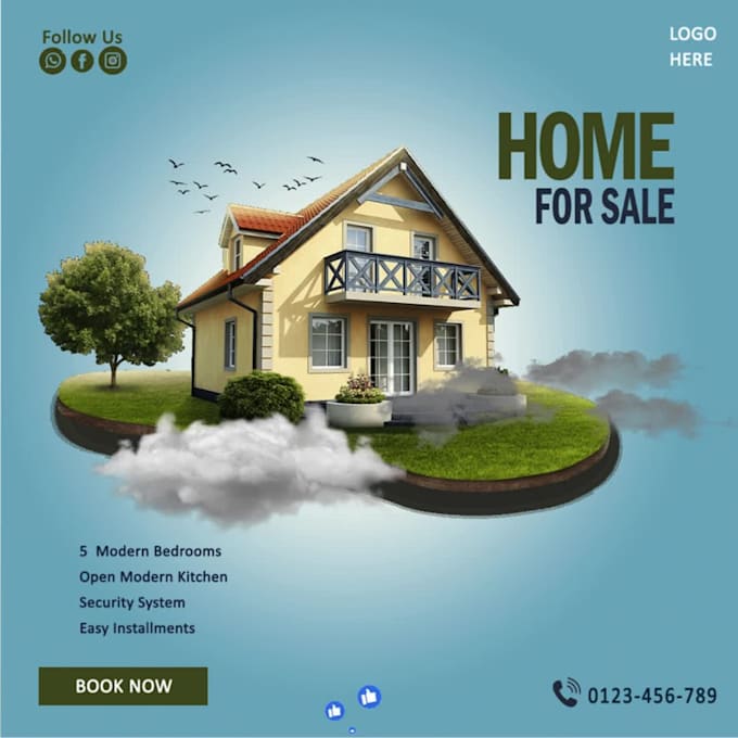 Design 100 real estate social media posts by Rabbiamushtaq31 | Fiverr