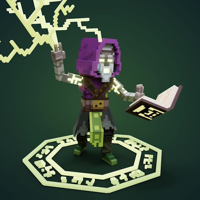 Make a high quality voxel asset for the sandbox universe by Voxelizator ...