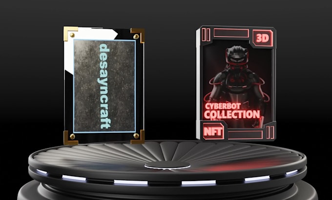 Create 3d card animation, 3d card collectible for your nft collection ...