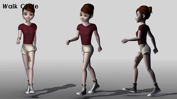 Construct 3d eye catching cartoon character animation by Maria0j | Fiverr