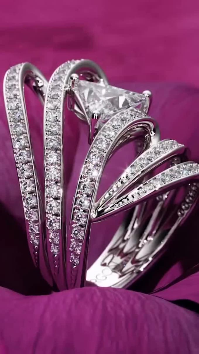 Render 3d jewelry design, jewelry animation, 3d jewelry model, 3d ring ...