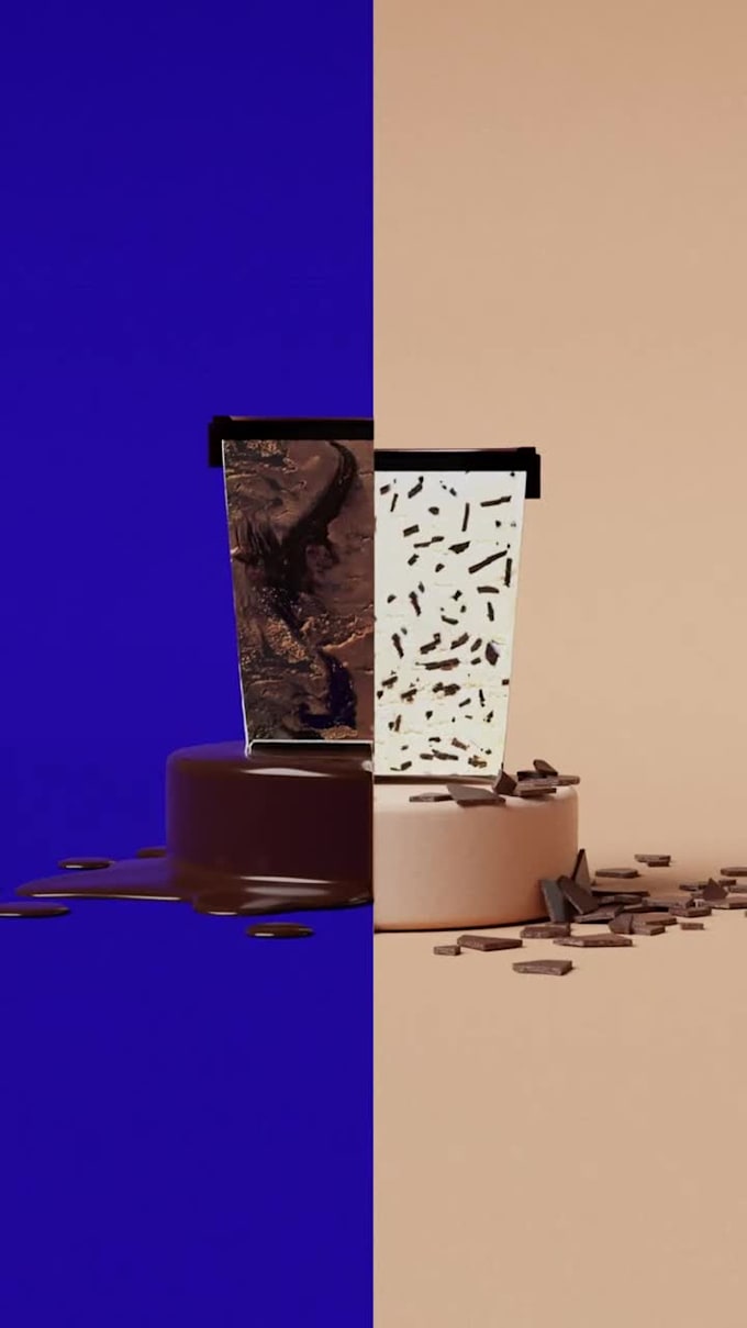 Do 3d food model, 3d food animation, 3d chocolate bar, 3d food, 3d cgi ...