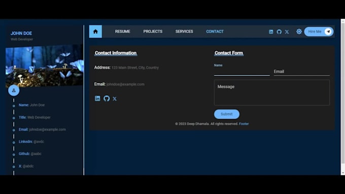 Create a responsive react based portfolio by Deep_dhamala | Fiverr