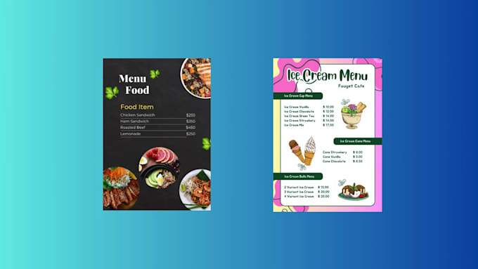 Design professional restaurant menu design by Shaheer544 | Fiverr