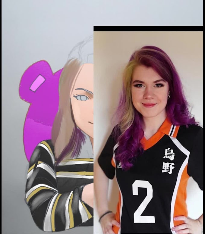 Draw you as a cartoon or anime character doing any activity by Pencil ...