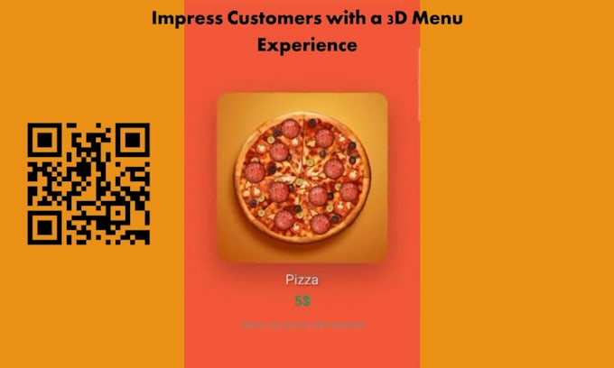 Create an interactive 3d digital restaurant menu with qr code access by ...